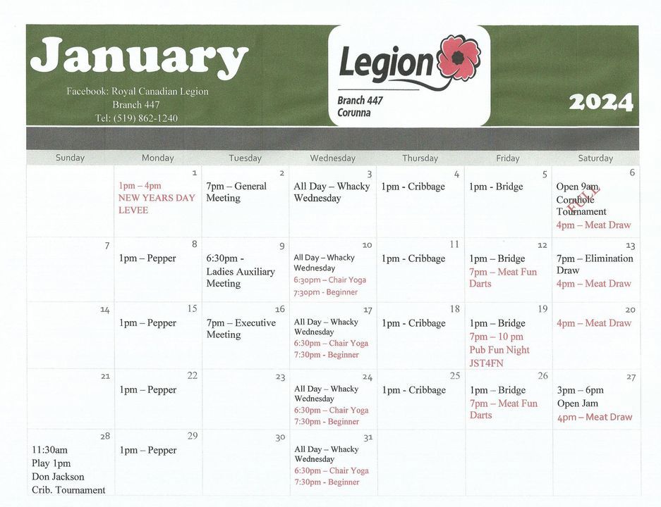 Home - The Royal Canadia Legion Br447 Corunna